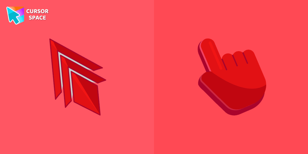 Cute Cursor Triple Red - Cursor Pack | Cursor Space